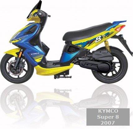 Kymco Super 8 - 2007 - technické parametry, názory motorkářů, servisní ...